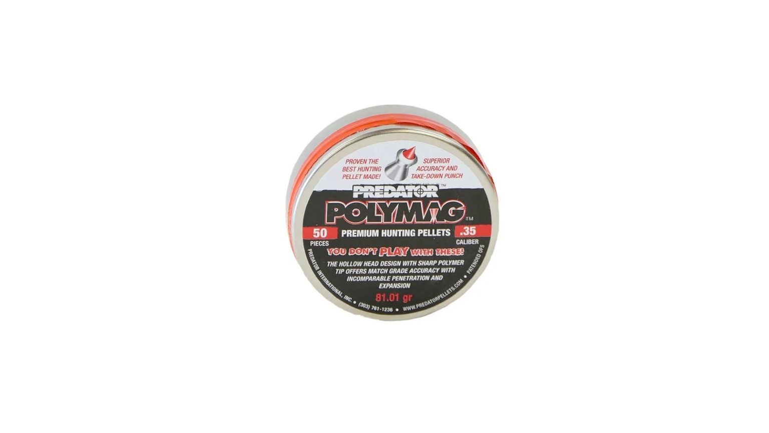 JSB Predator Polymag 35 Cal 81.01 Gr 50 Ct - Airgun Pro Shop