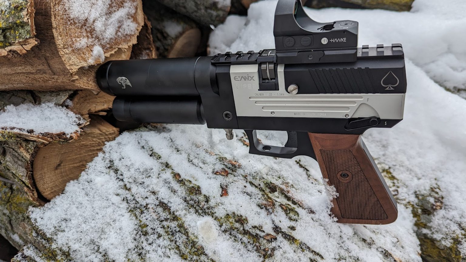 Evanix Viper Pistol 22 Caliber Silver - Airgun Pro Shop